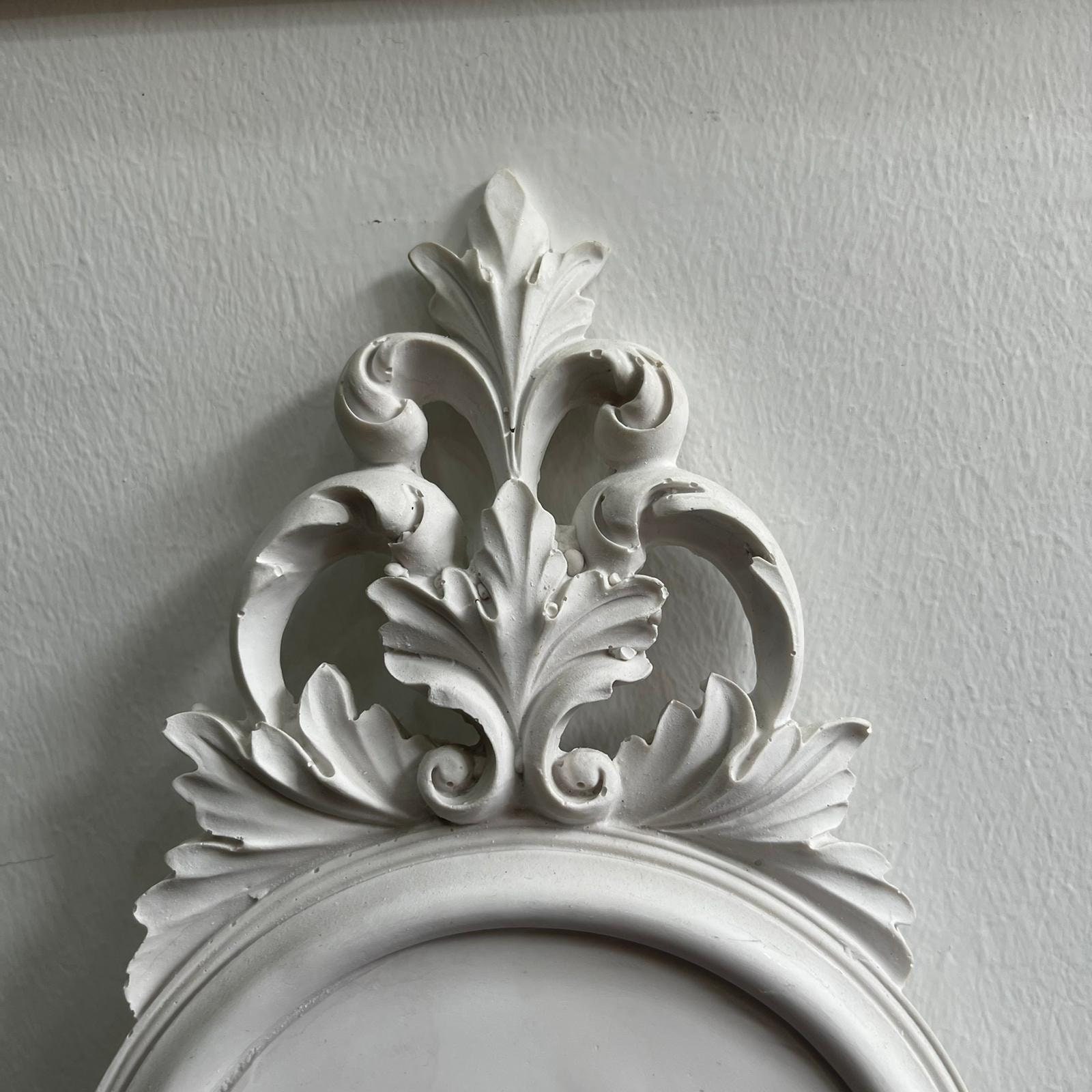 Wall Decor Mirror Statue, Mirror Art Sculpture, White Home Decor ...