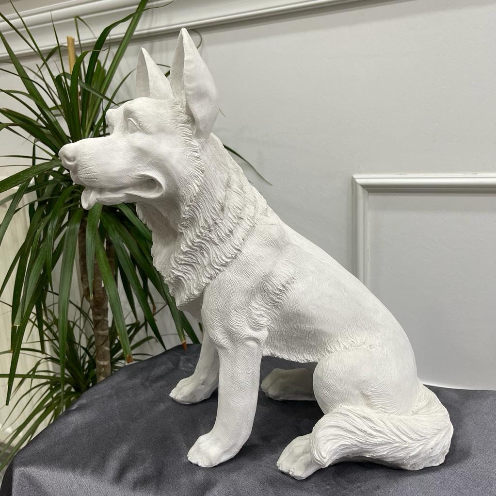 Sitting Wolf Statue Home Decor Sitting Wolf Scupture White - Etsy
