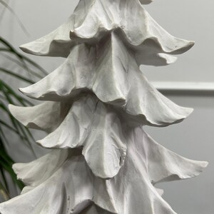 Large Glass Tree Statue, Christmas Art Sculpture, White Home Decor ...