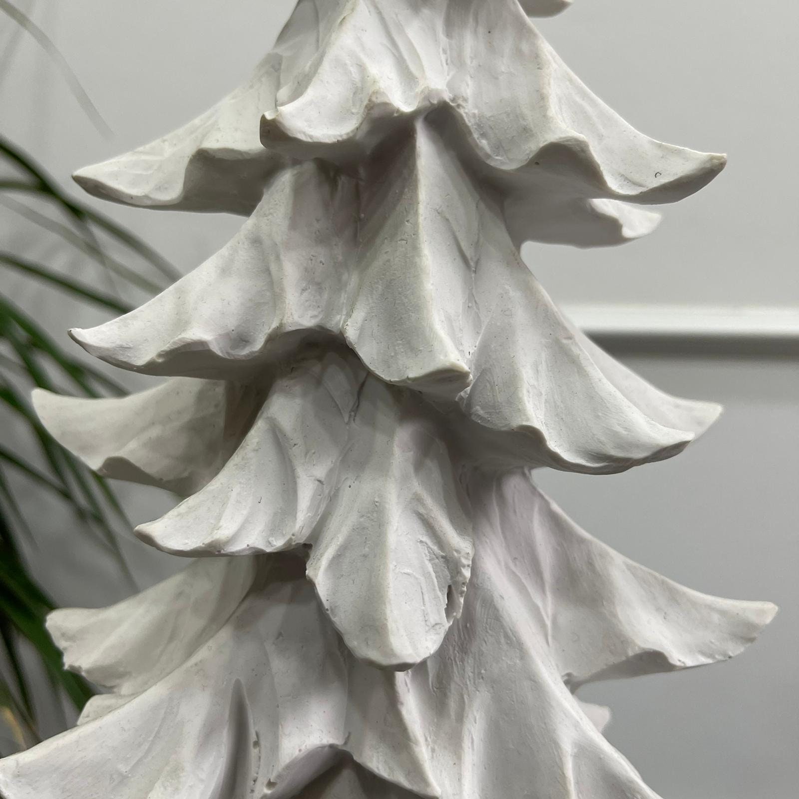 Large Glass Tree Statue, Christmas Art Sculpture, White Home Decor ...