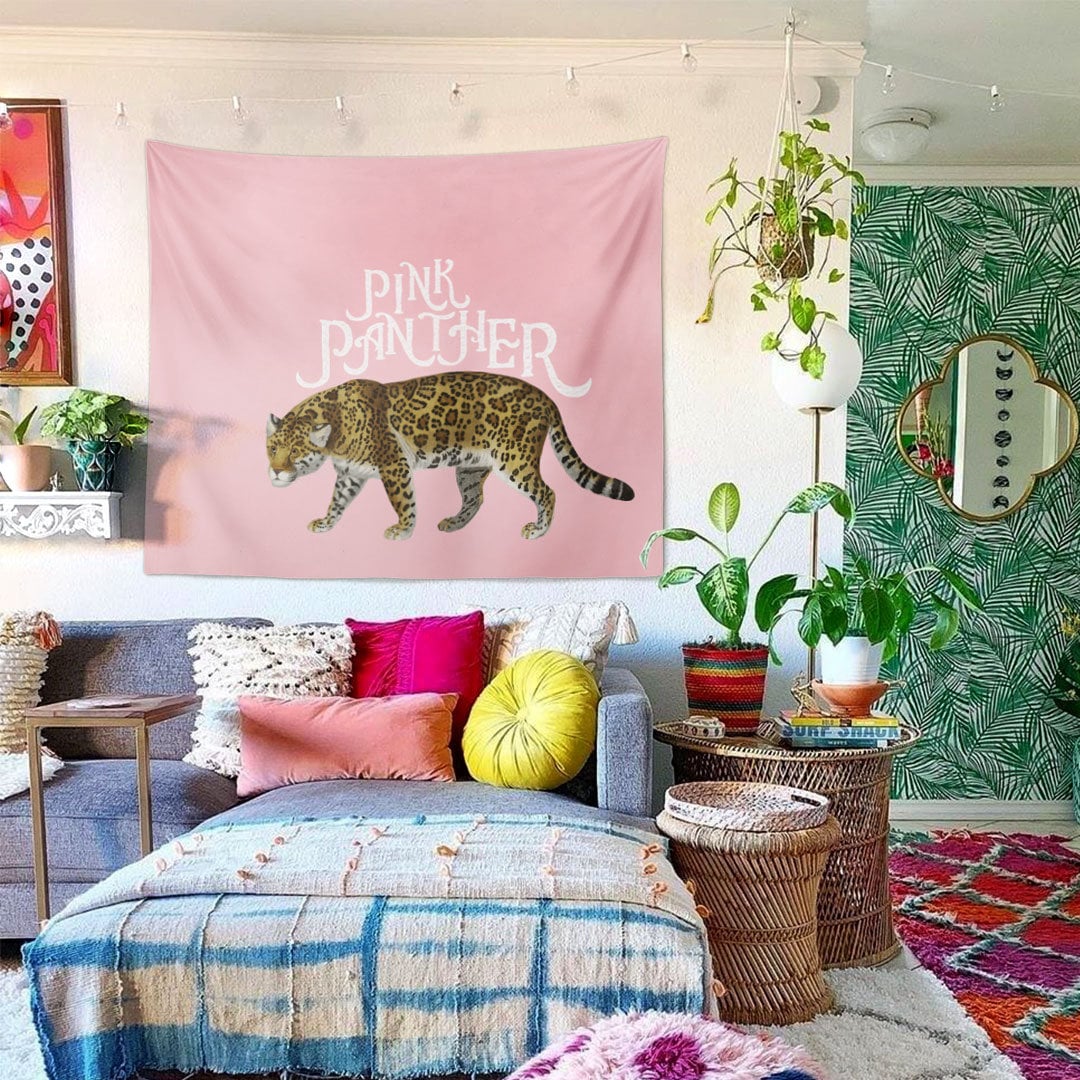Pink Panther Wall Art, Pink Panther Tapestry, Living Room Decor ...