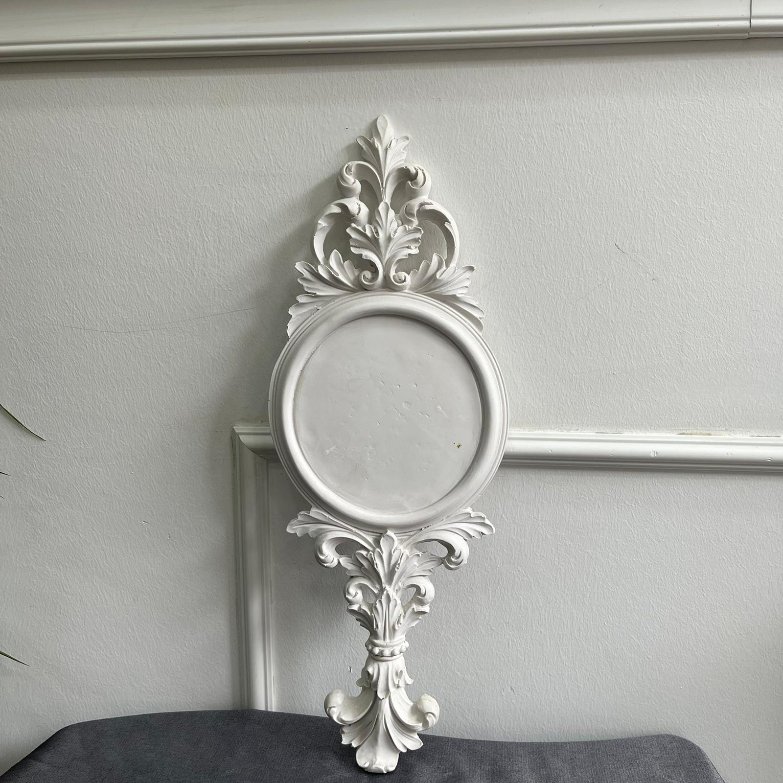 Wall Decor Mirror Statue, Mirror Art Sculpture, White Home Decor ...