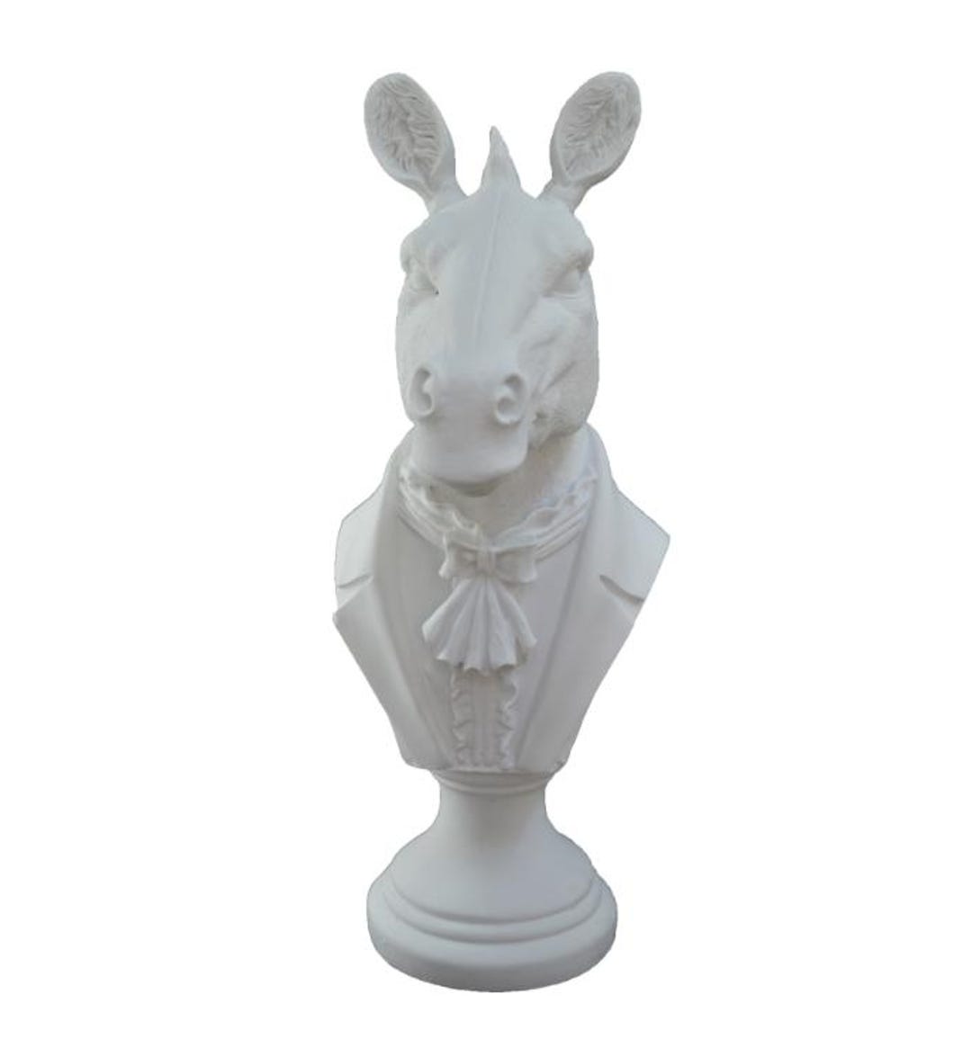 Zebra Bust With Jacket – Handmade Decorative Sculpture – Stylish and ...