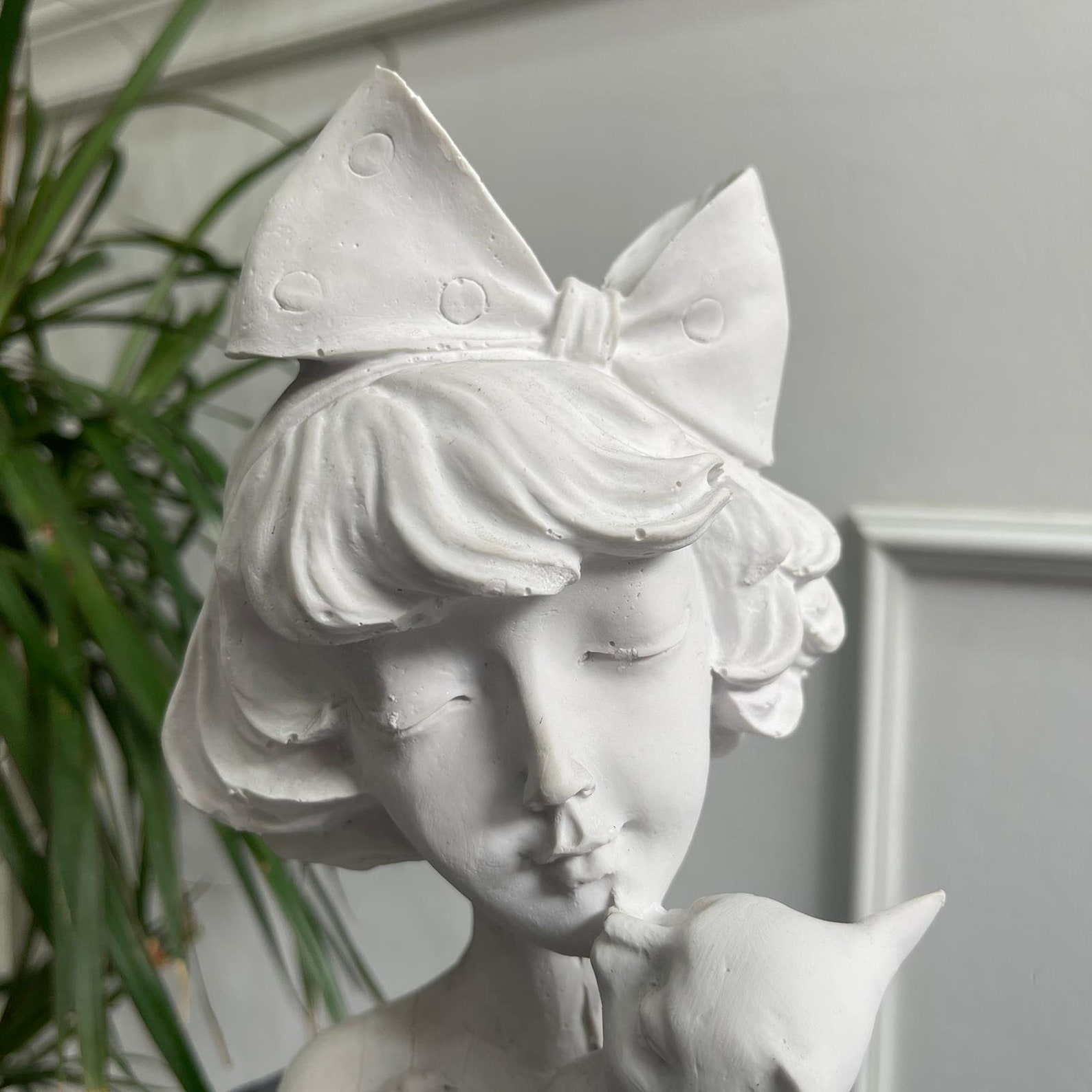 Cat Girl Art Statue Cat Girl Object Sculpture White Home - Etsy