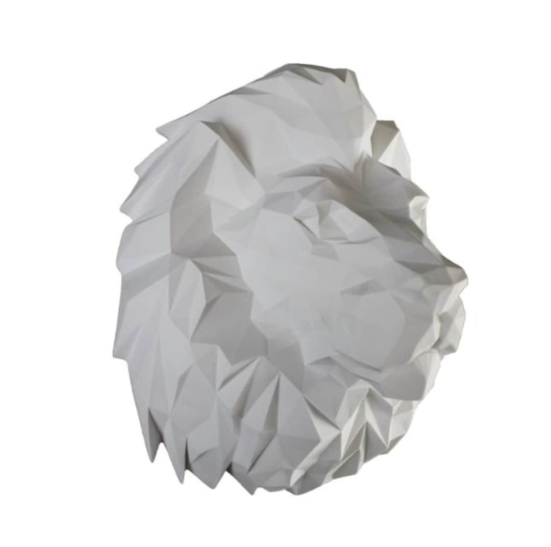 Geometric Cubic Lion Wall Sculpture – Modern and Bold Wall Art ...
