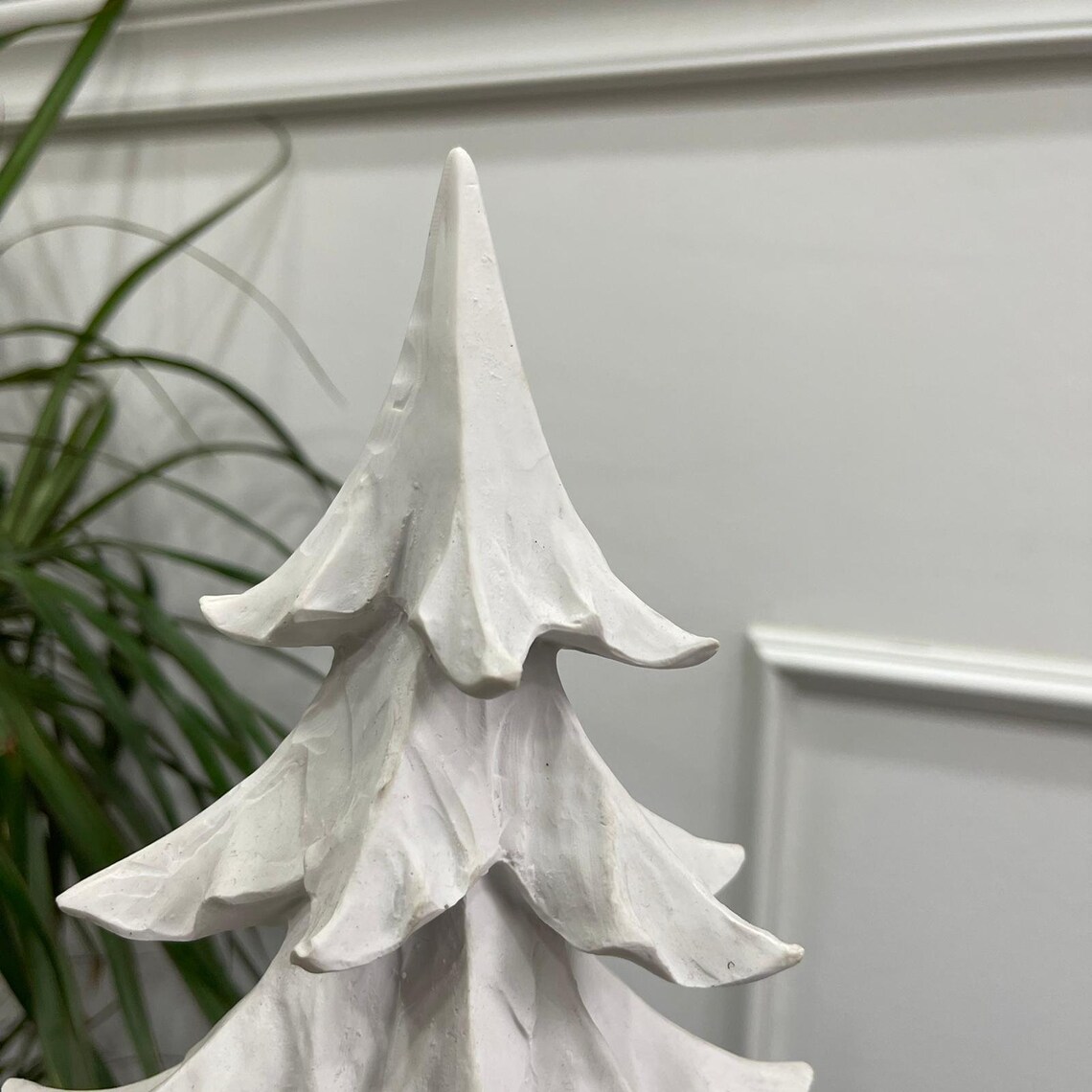 Large Glass Tree Statue Christmas Art Sculpture White Home - Etsy