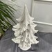 Large Glass Tree Statue, Christmas Art Sculpture, White Home Decor ...