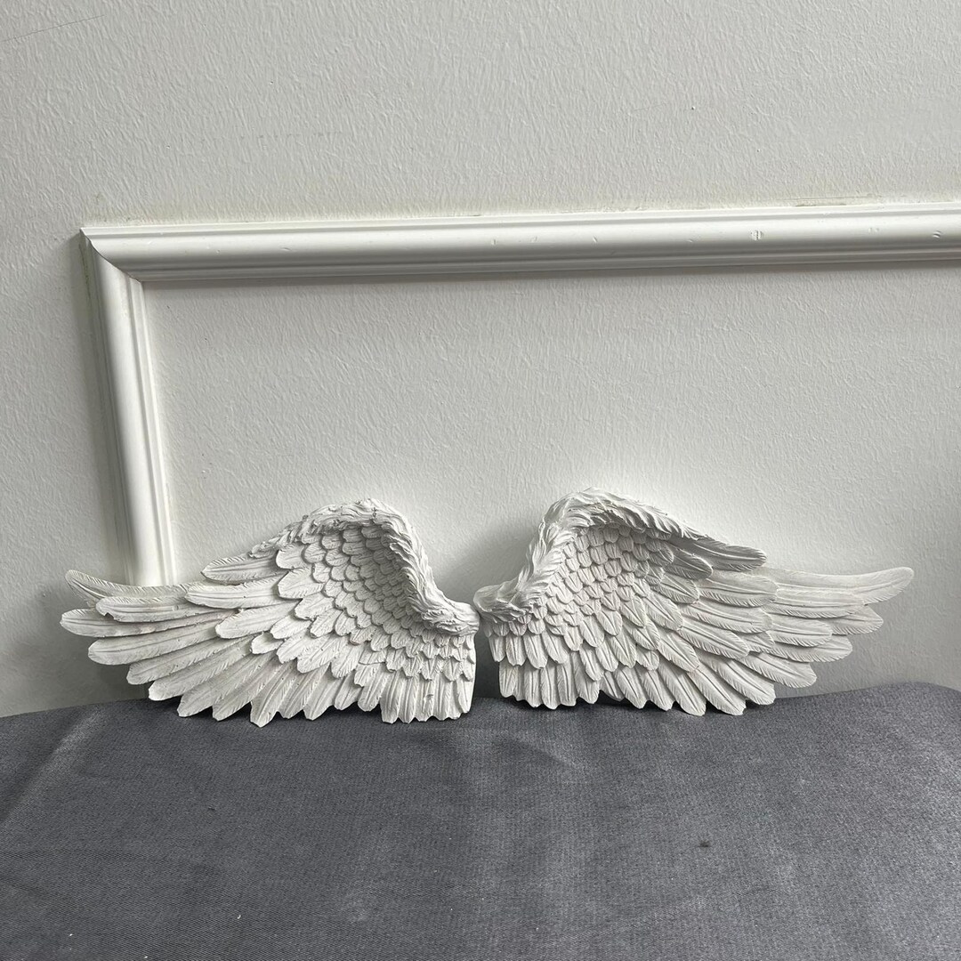 Handcrafted 2 Angel Wings Statue - Elegant Decorative Figurine ...