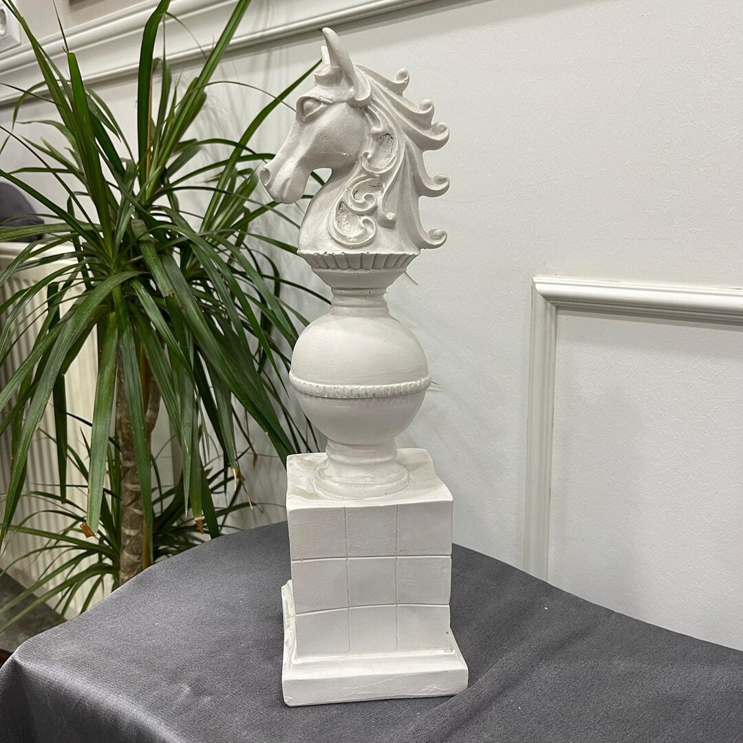 Chess Horse Statue Chess Object Sculpture White Home Decor - Etsy