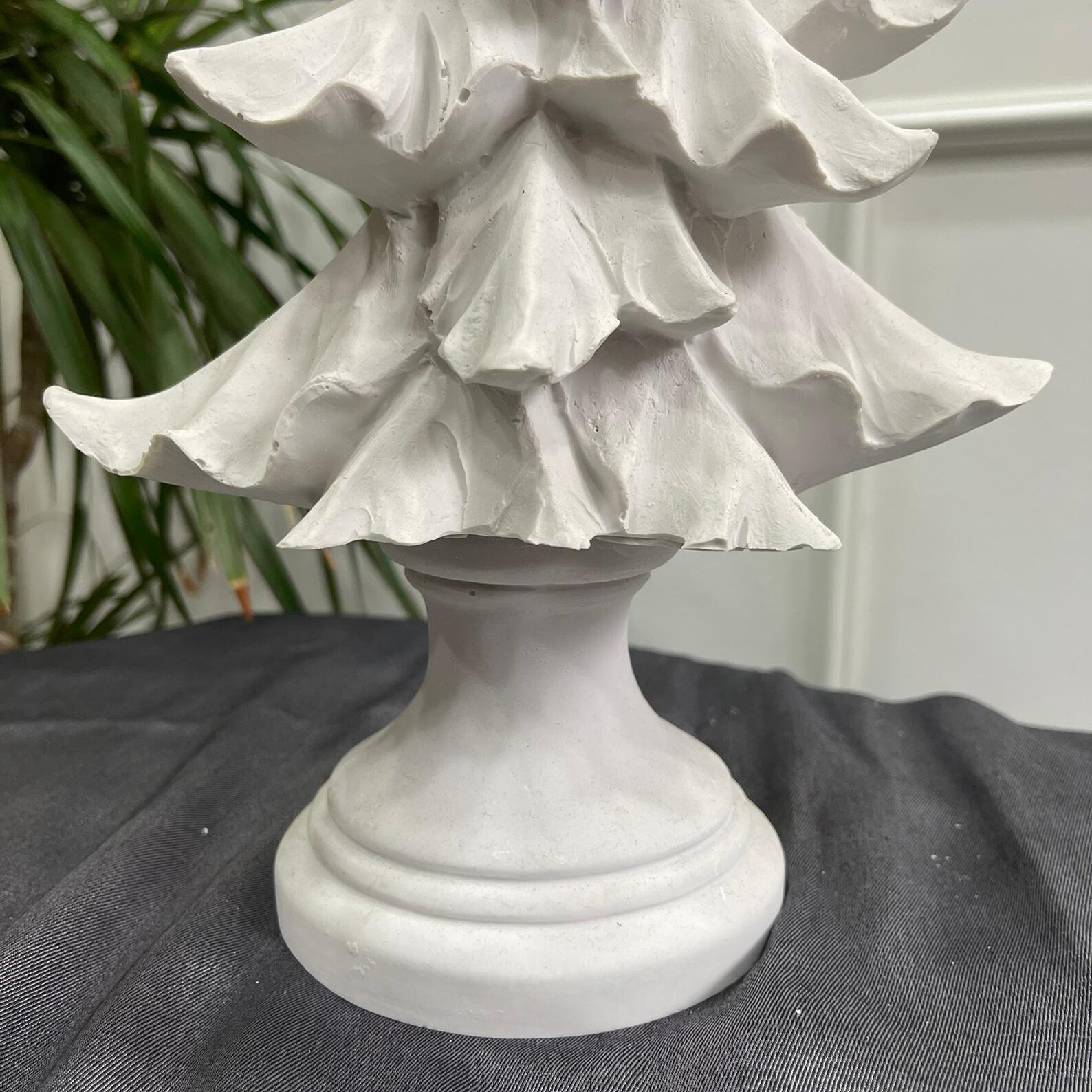 Large Glass Tree Statue, Christmas Art Sculpture, White Home Decor ...