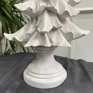 Large Glass Tree Statue, Christmas Art Sculpture, White Home Decor ...