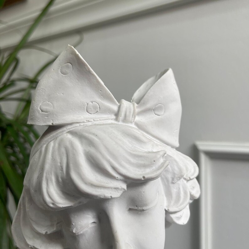 Cat Girl Art Statue Cat Girl Object Sculpture White Home - Etsy