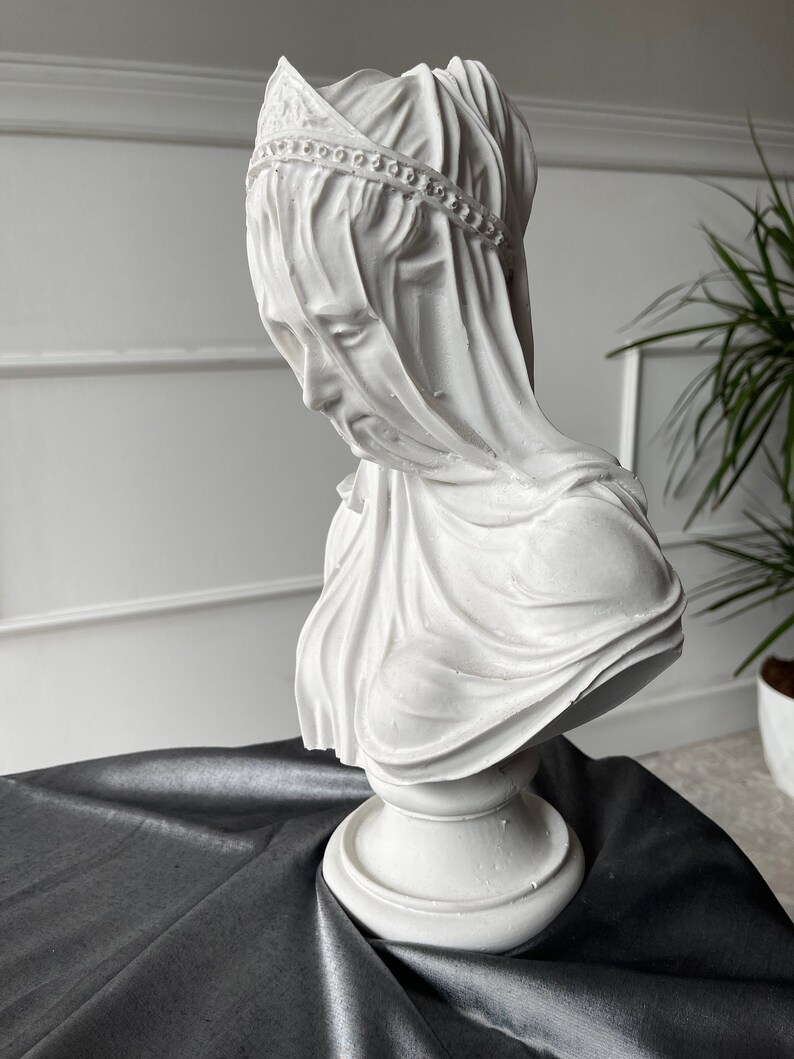 Veiled Lady Bust Sculpture - Elegant Statue for Home & Office Decor ...