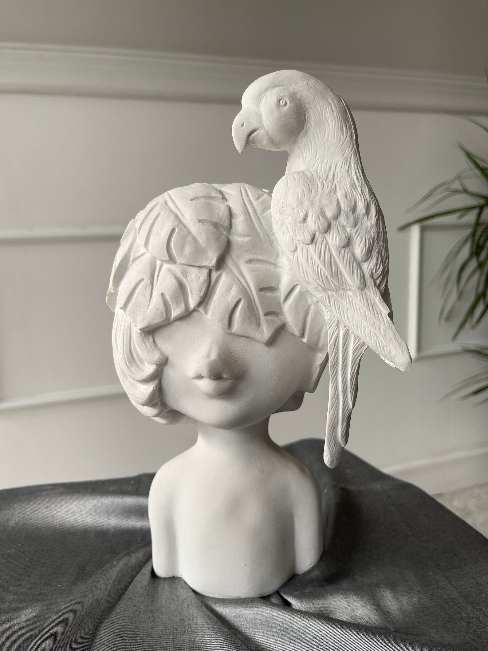 Parrot Girl Art Figurine Parrot Girl Object Sculpture White - Etsy