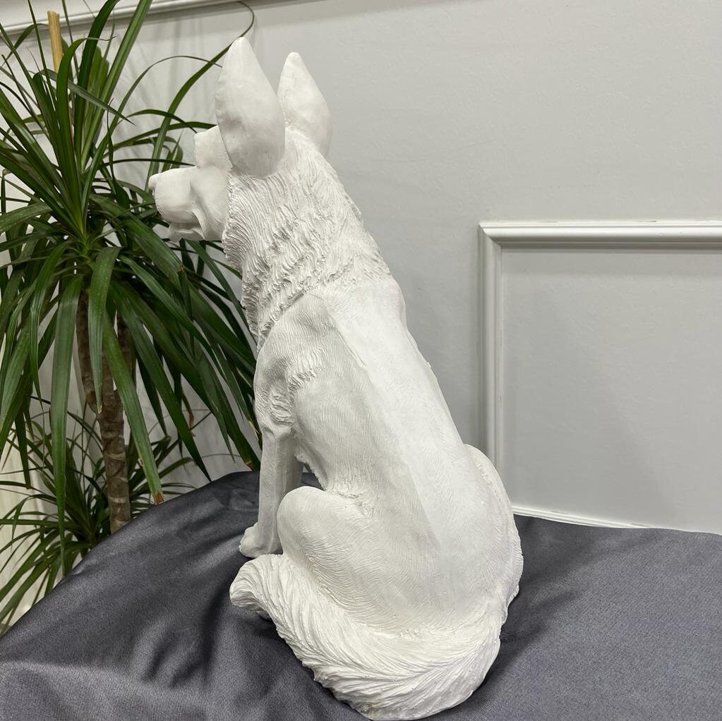 Sitting Wolf Statue Home Decor Sitting Wolf Scupture White - Etsy