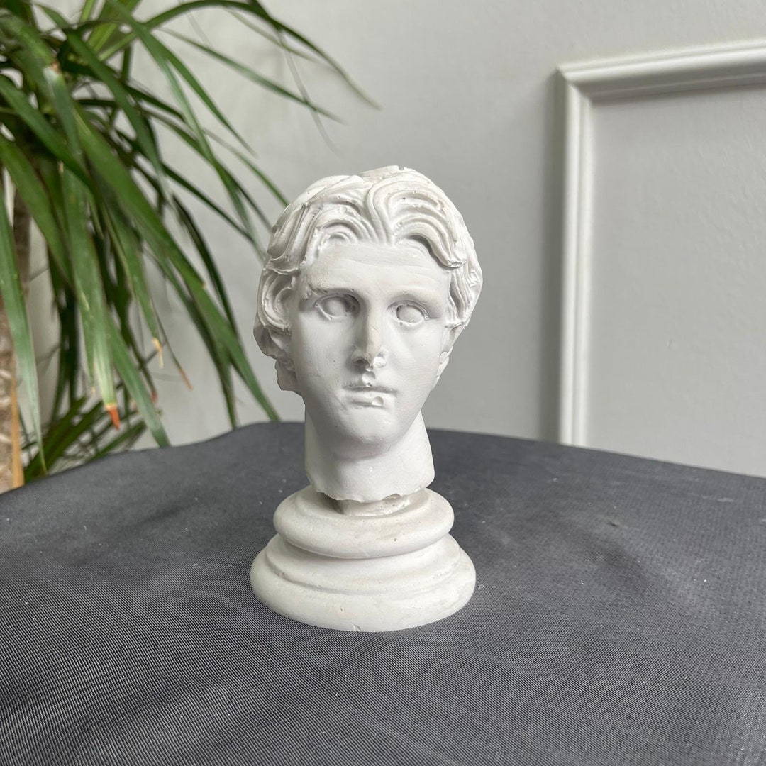 Handcrafted Mini Man Bust Statue - Elegant Decorative Figurine - Unique ...