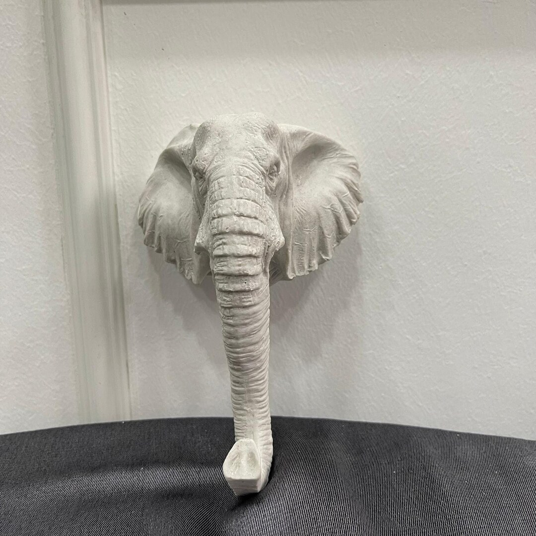 Handcrafted Wall Decor Elephant Hanger Statue - Majestic Wildlife ...