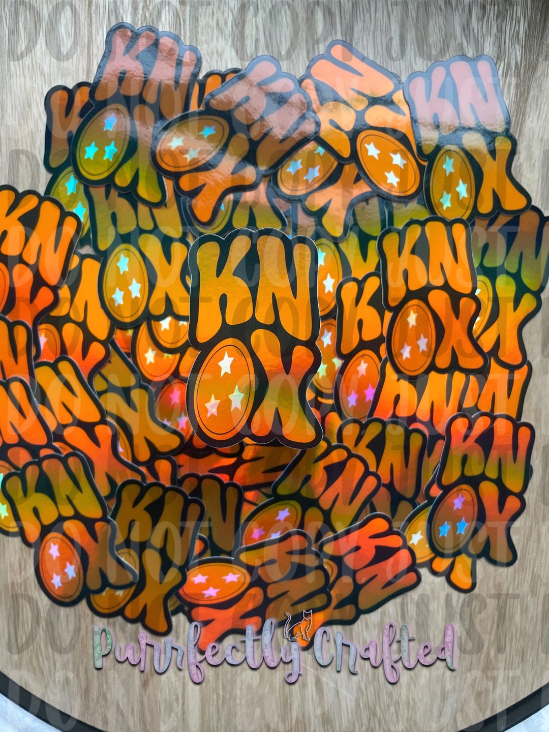Holographic Retro Knox Sticker - Etsy