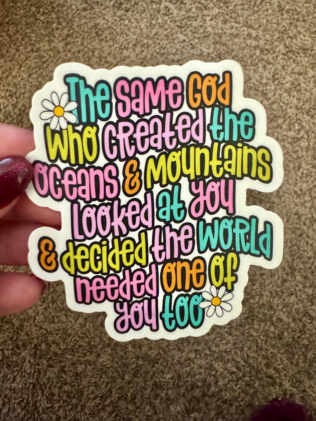 Christian Inspirational Sticker | "the Same God Who Created the Oceans ...