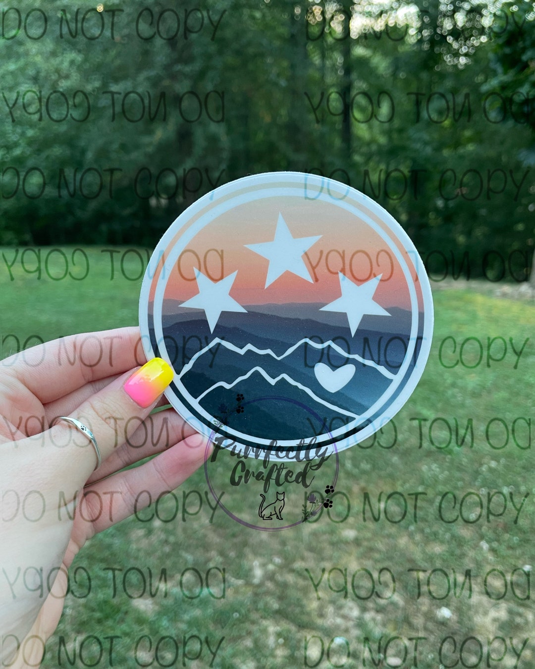 Tri-star Sticker | Smokey Mountain Sticker| Tennessee Sticker - Etsy