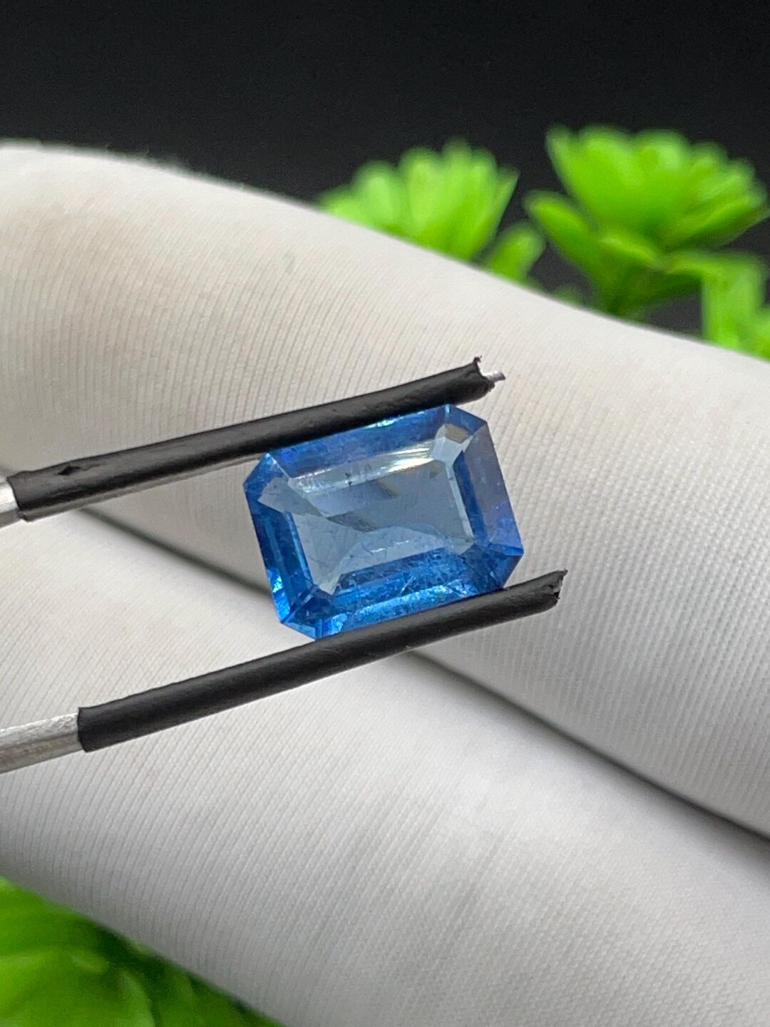 Lab Grown Blue Sapphire | 3.90 Carats | Rectangle Shape | Loose Emerald ...