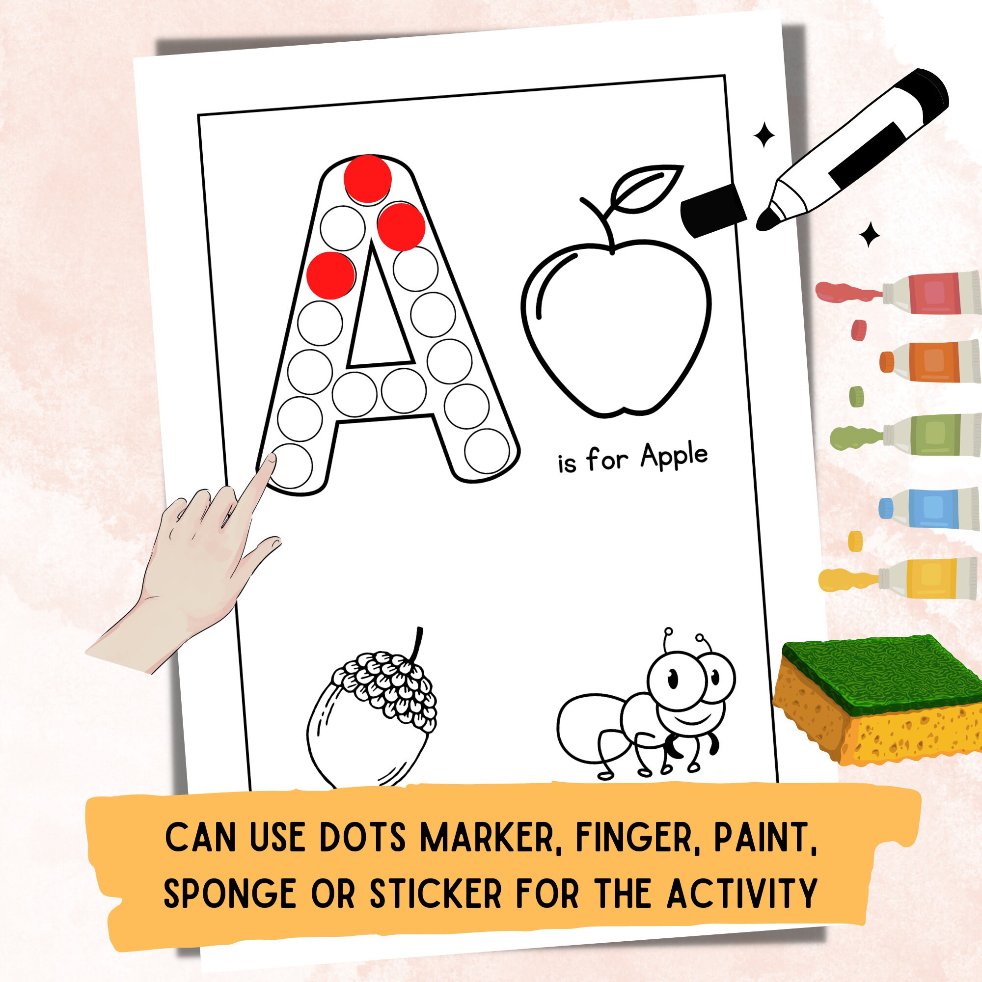Alphabet Do A Dot Activity Dot the Letters Activity Do A Dot Alphabet ...