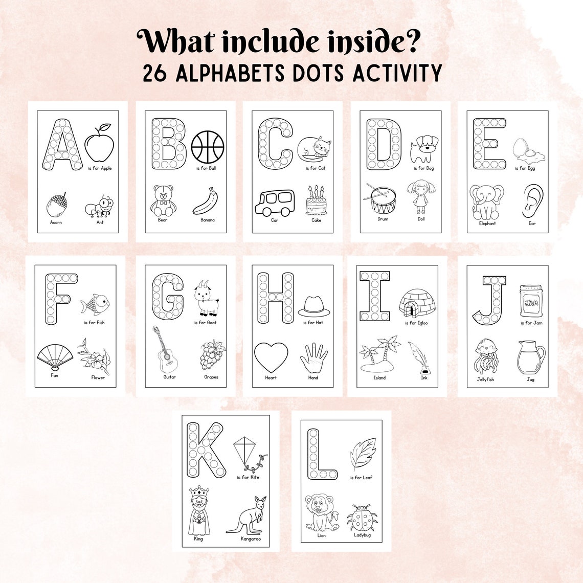 Alphabet Do A Dot Activity Dot the Letters Activity Do A Dot Alphabet ...