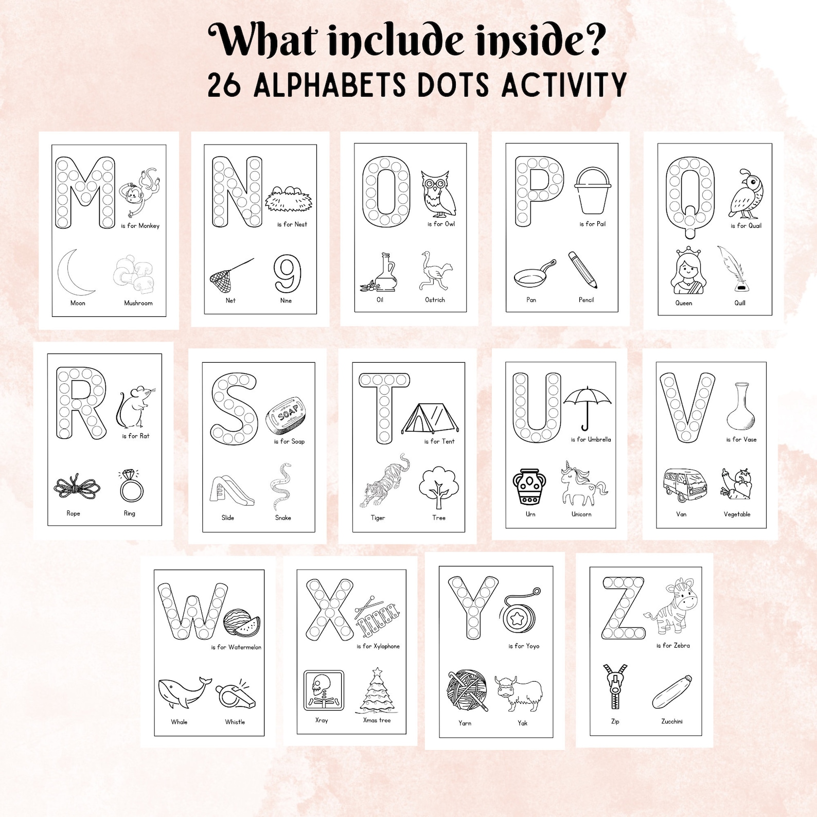 Alphabet Do A Dot Activity Dot the Letters Activity Do A Dot Alphabet ...