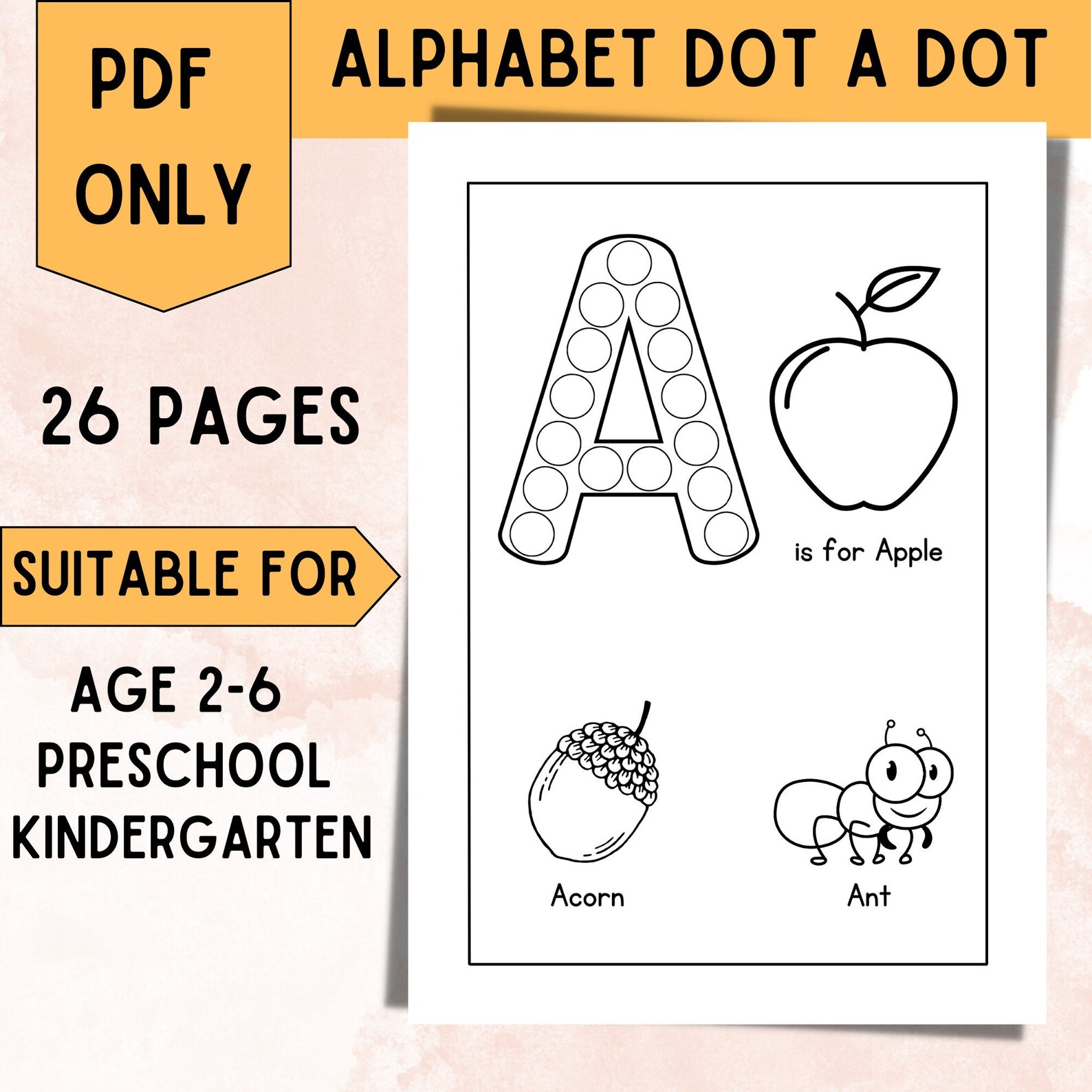 Alphabet Do A Dot Activity Dot the Letters Activity Do A Dot Alphabet ...