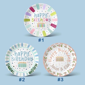 Personalized Birthday Plate | Food Safe Kiln-fired Ceramic | Happy ...
