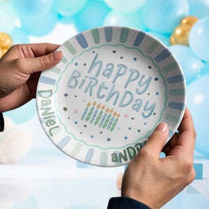 Personalized Birthday Plate | Food Safe Kiln-fired Ceramic | Happy ...