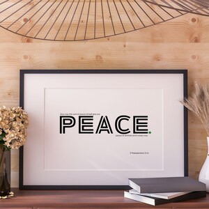 Know God Know Peace Bible Verse Wall Art Thessalonians Christian Wall ...