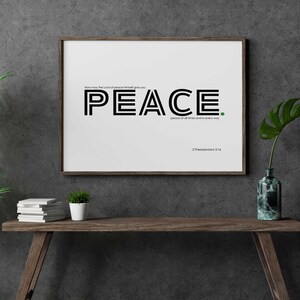 Know God Know Peace Bible Verse Wall Art Thessalonians Christian Wall ...