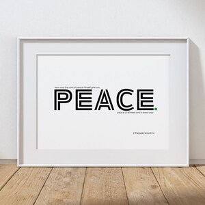 Know God Know Peace Bible Verse Wall Art Thessalonians Christian Wall ...