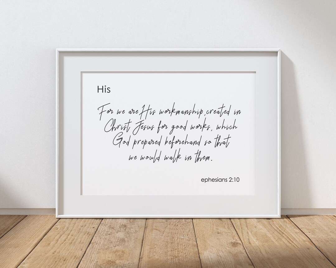 Bible Verse Wall Art Ephesians 2 Scripture Wall Art Contemporary ...
