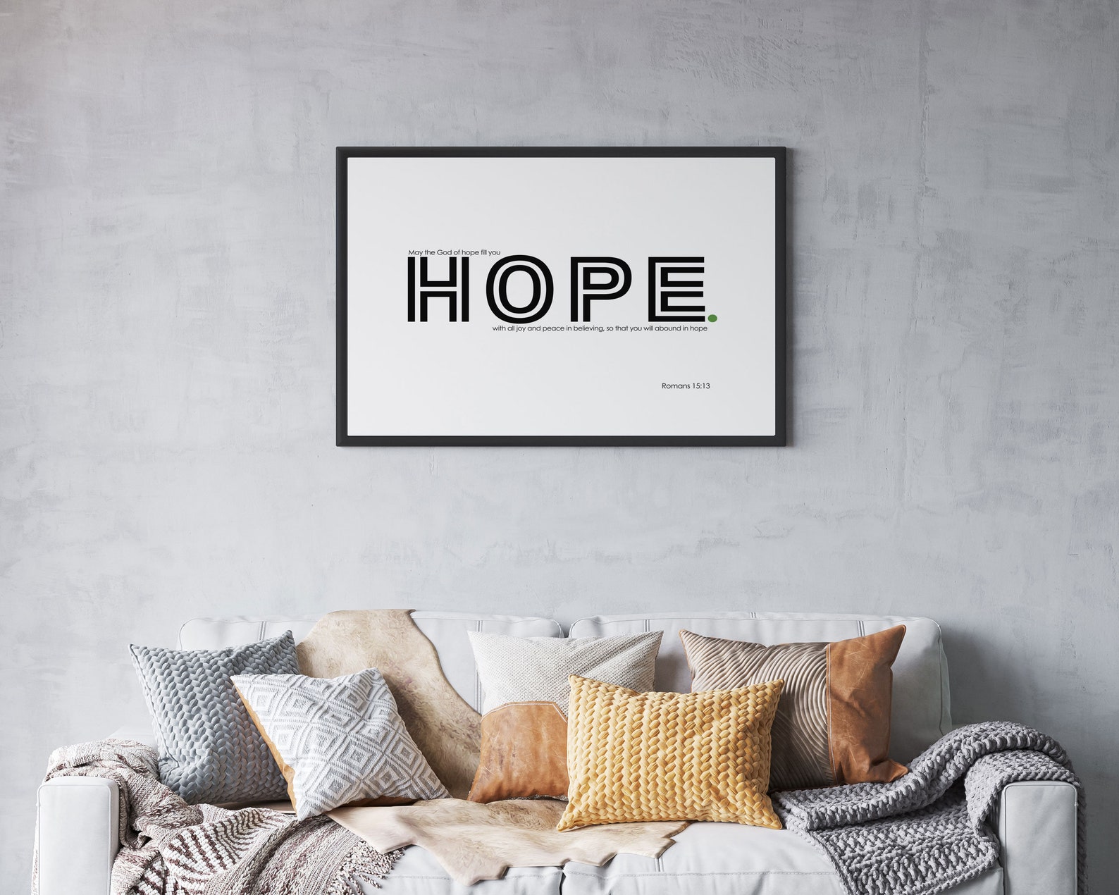 Christian Hope Bible Verse Wall Art Romans 15 13 Scripture Wall Art ...