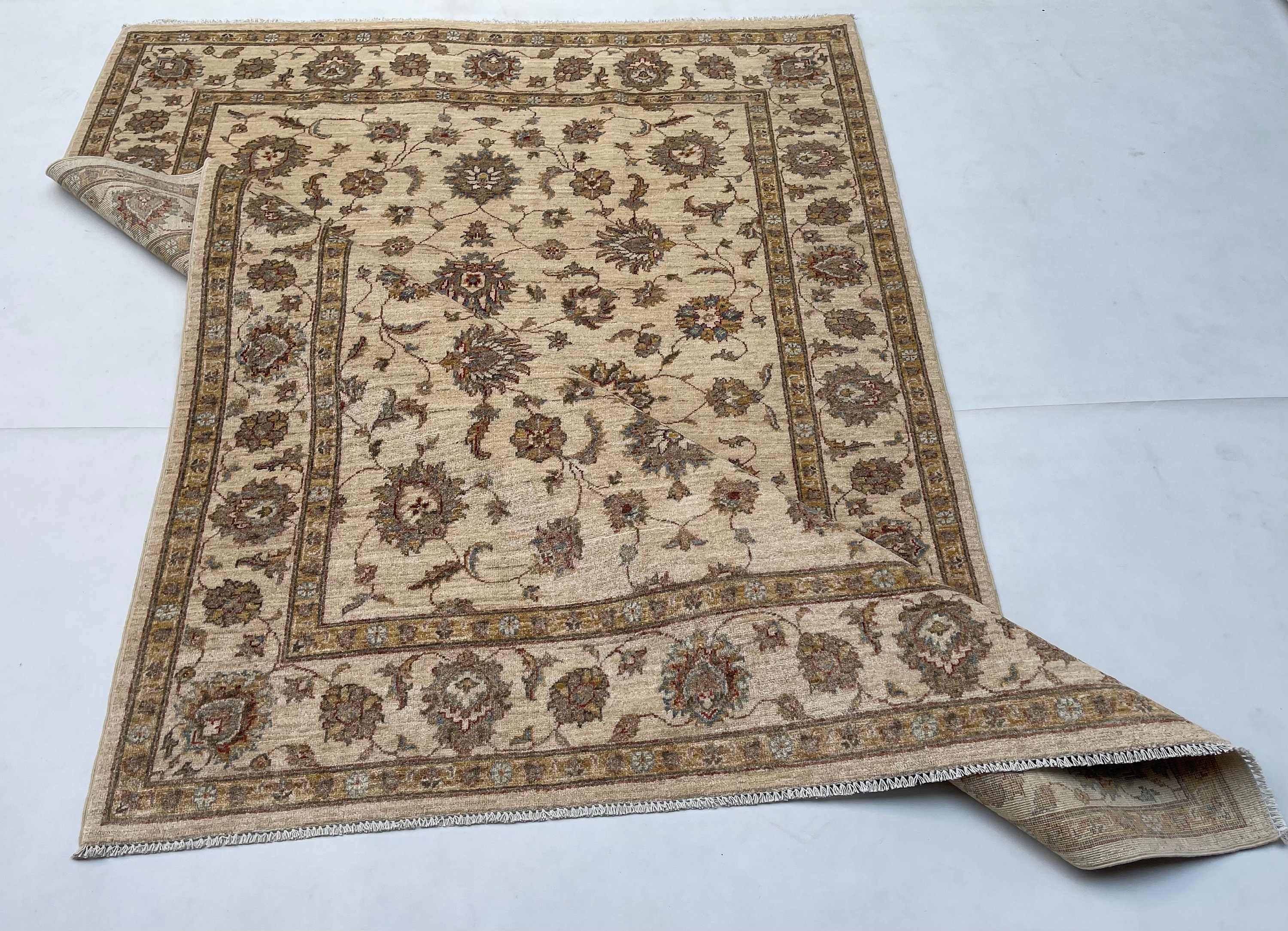 Ziegler Area Rug 5x8 Hand-knotted With Organic Dyes & Hand-spun Wool ...