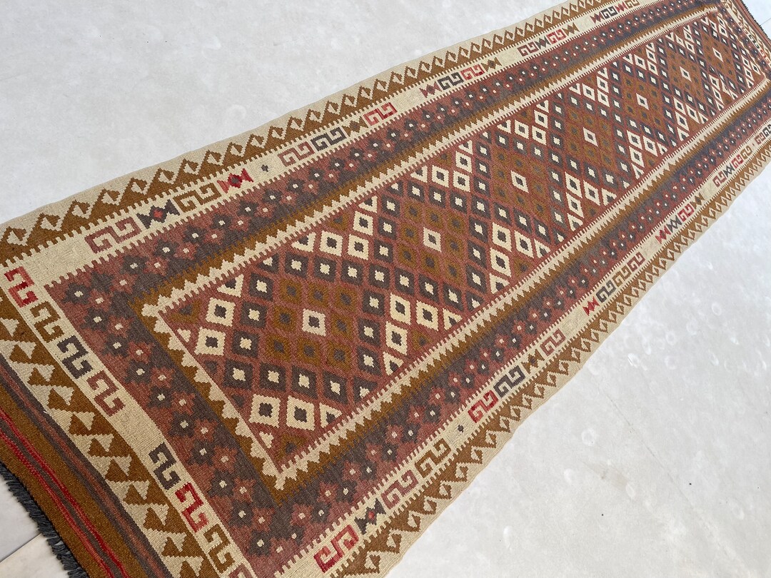 Large 12'7x3'3 Ft Best Runner New Stlye Afghan Collection Kilim 100% ...