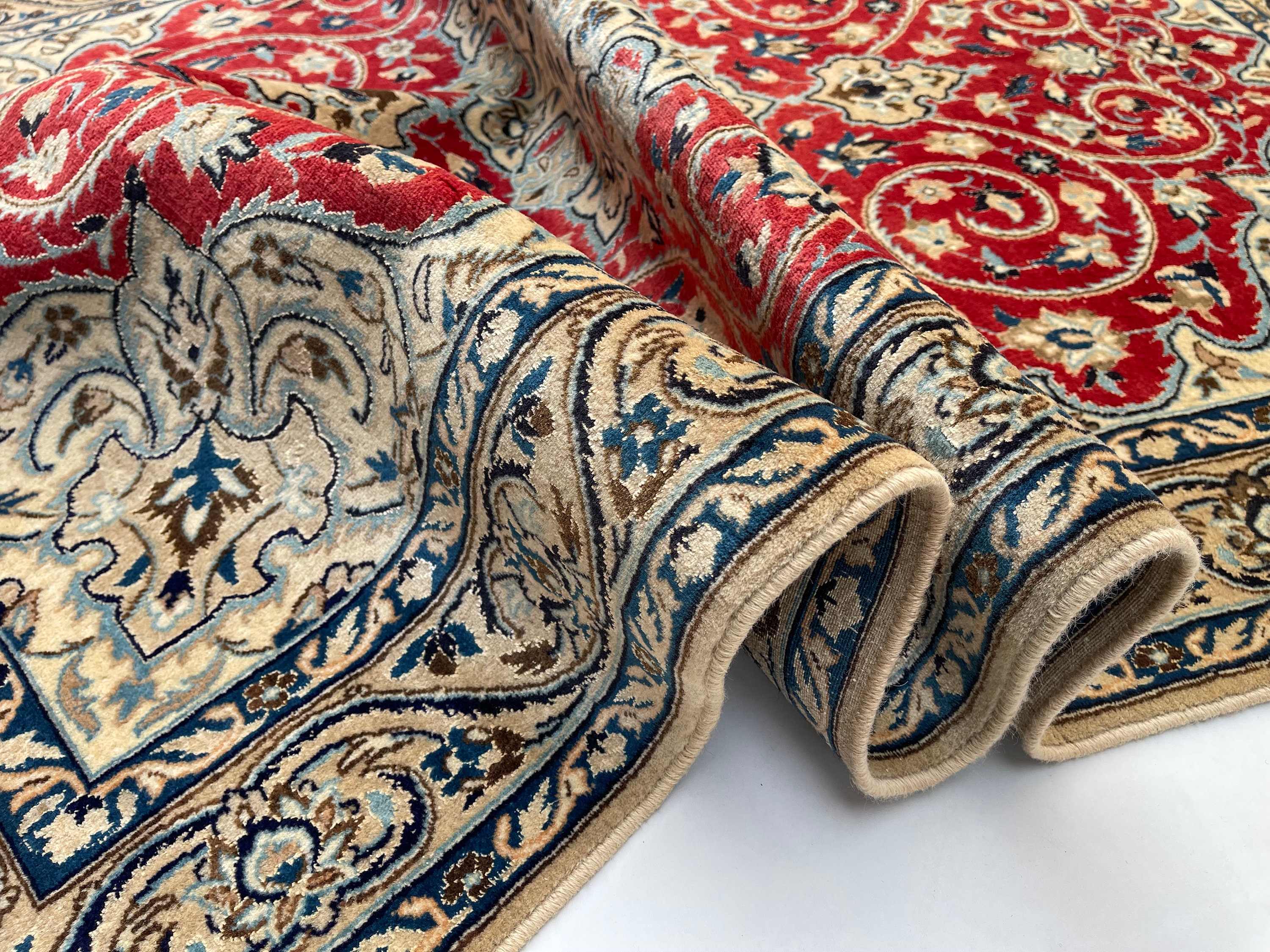 Original Nain Rug 4x6 1990s Rug Art Deco Handmade Persian Antique ...