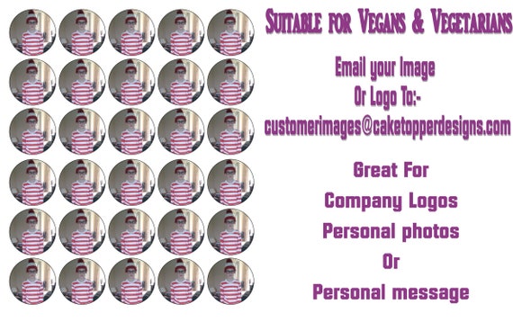 30 Edible Personalised Photo Logo Cupcake Birthday Cupcake | Etsy