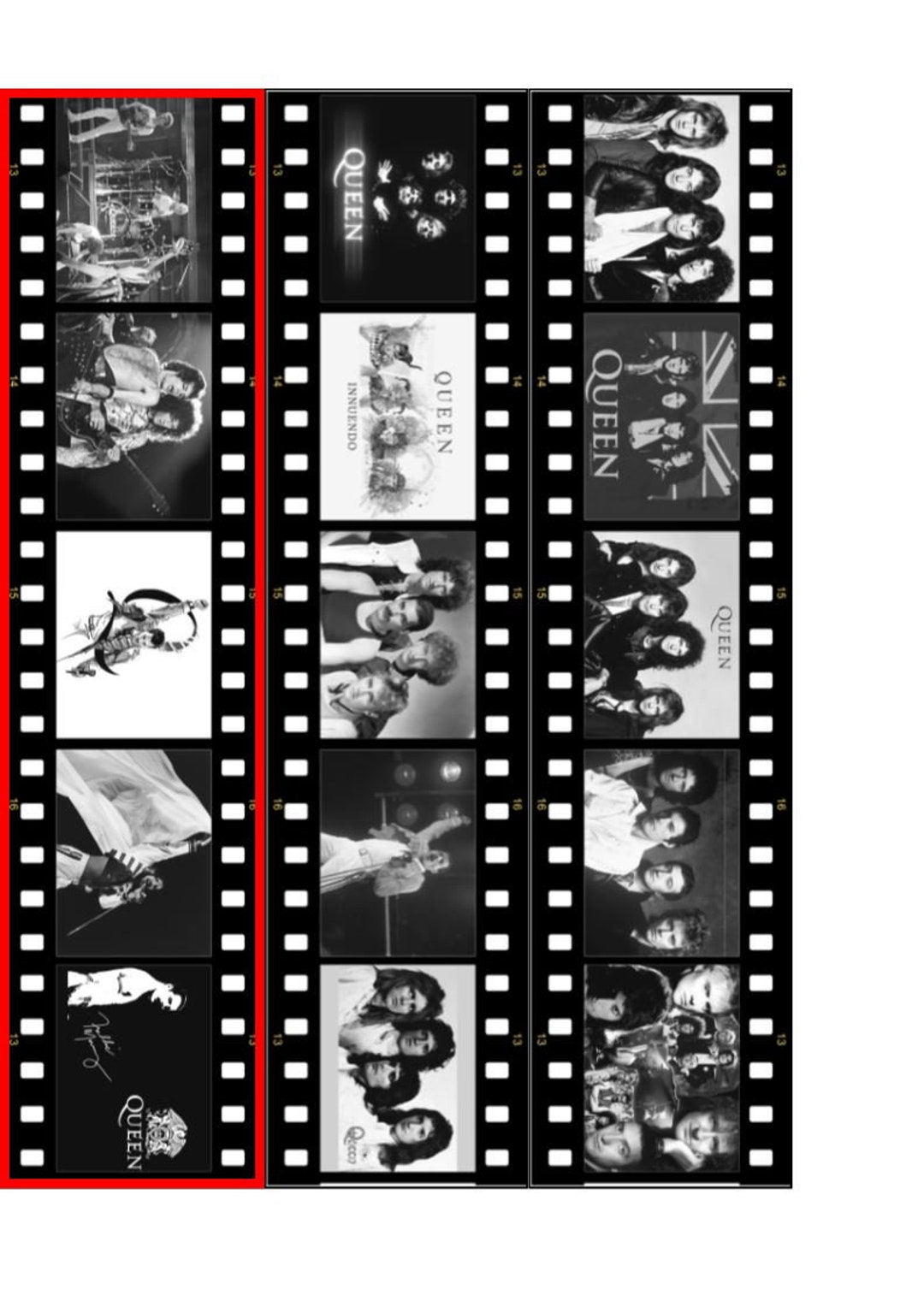 Queen Edible Birthday Cake Topper Film Strip | Cake Ribbon - Etsy