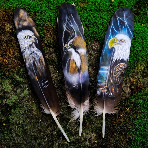 Painted Feathers - Etsy