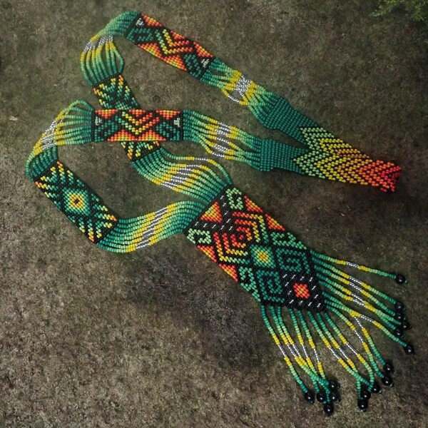 Beaded Shamanic Necklace - Etsy