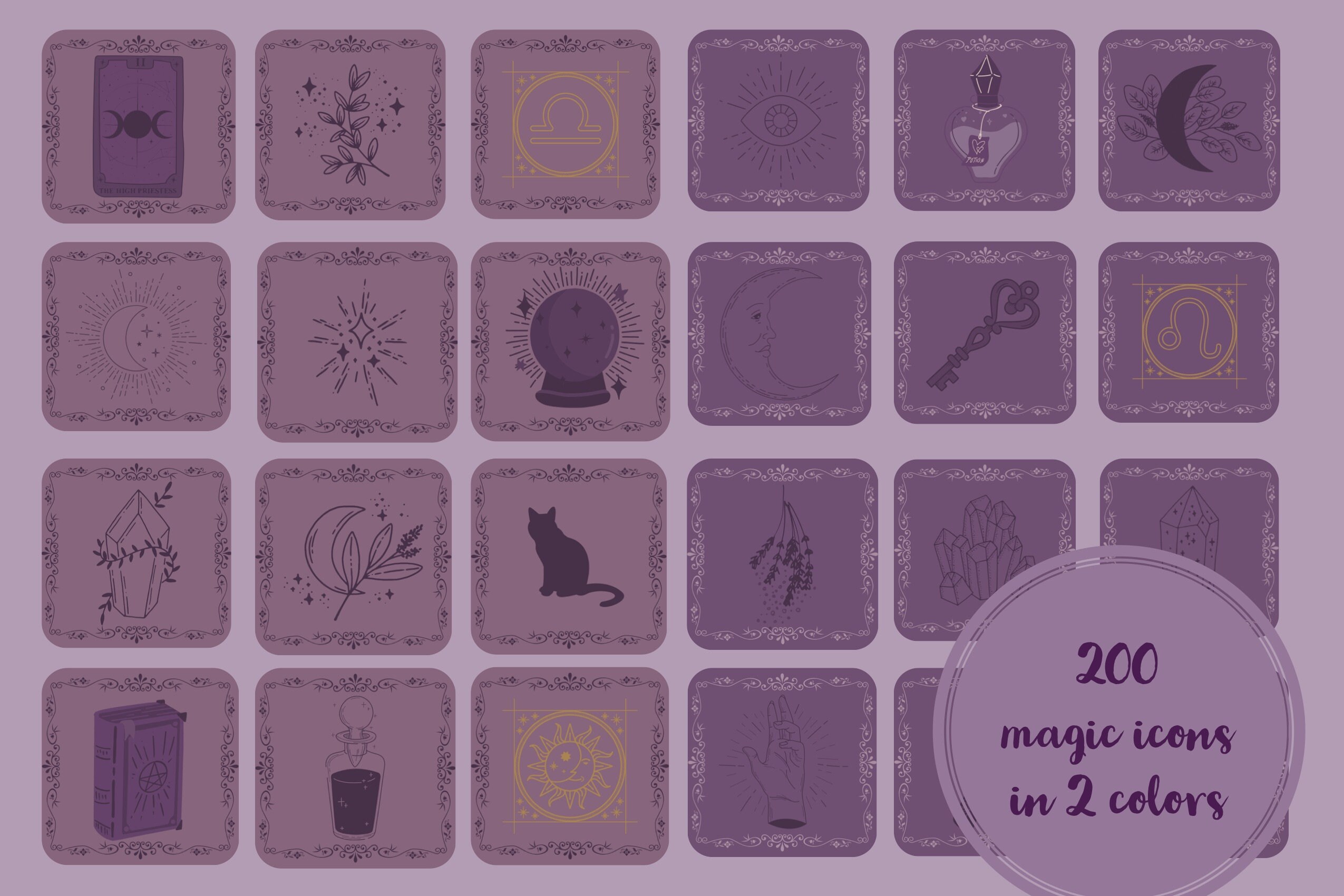 Magic Ios Icon Pack | 600 App Icons | 200 Original Icons in 3 Colors - Etsy