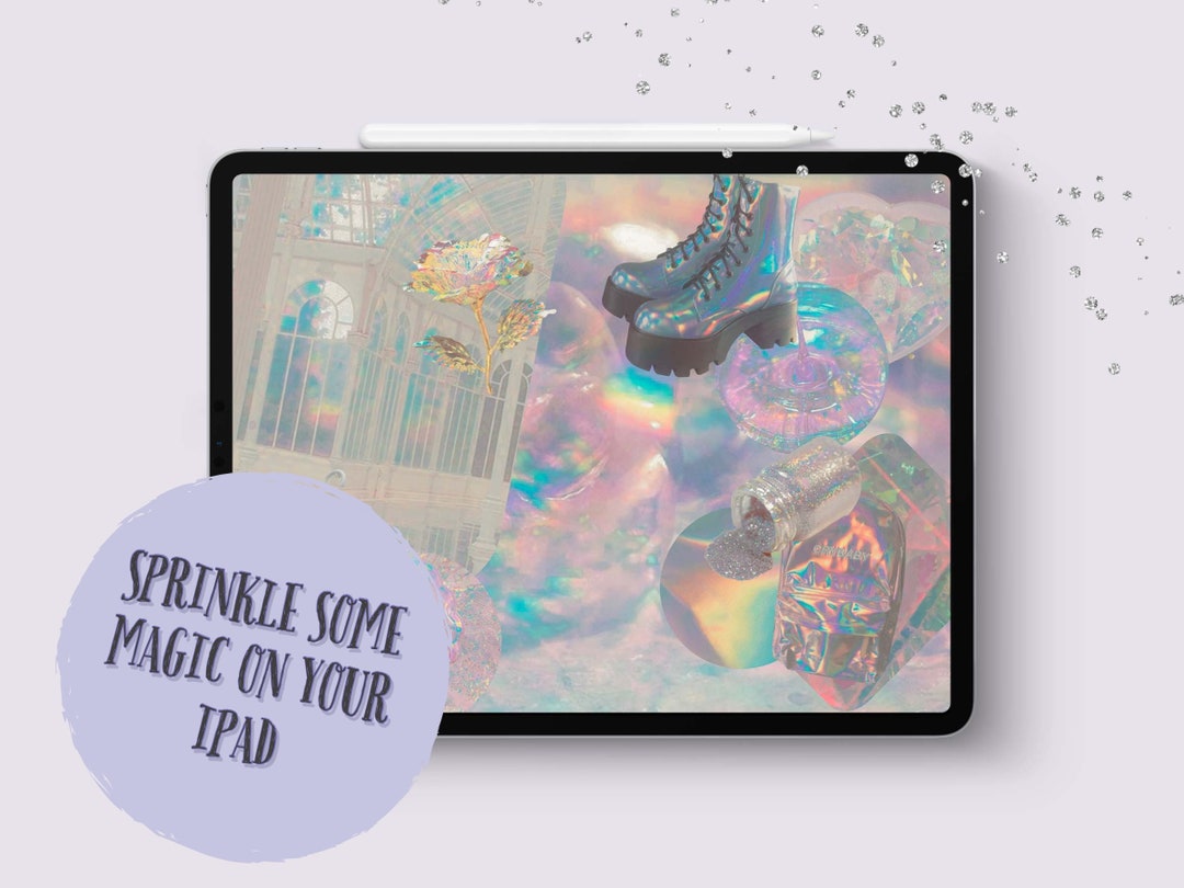 Aesthetic Digital Collage Screensaver Pastel/holographic Themed - Etsy
