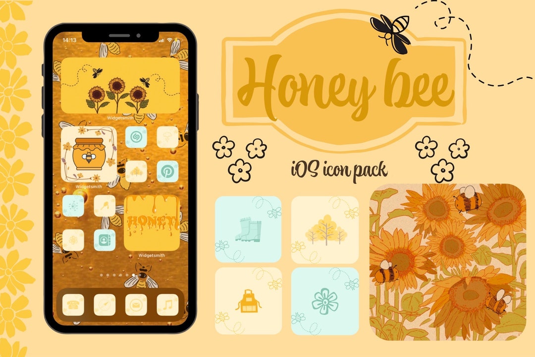 Honey Bee Ios Icon Pack | 408 App Icons | 204 Original Icons in 2 ...