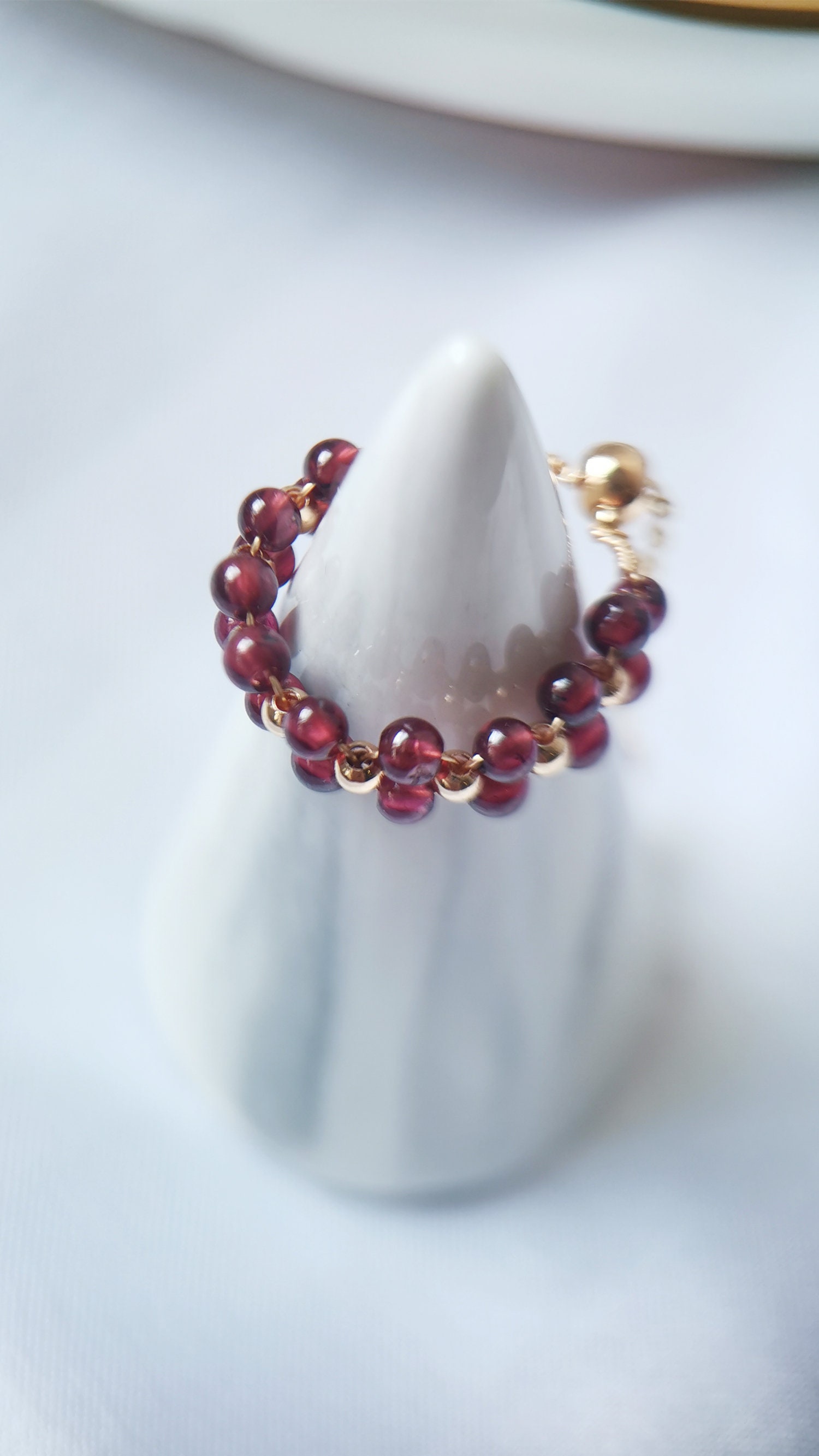 Red Crystal Ring Braided Stackable Rings Natural Gemstone Ring - Etsy
