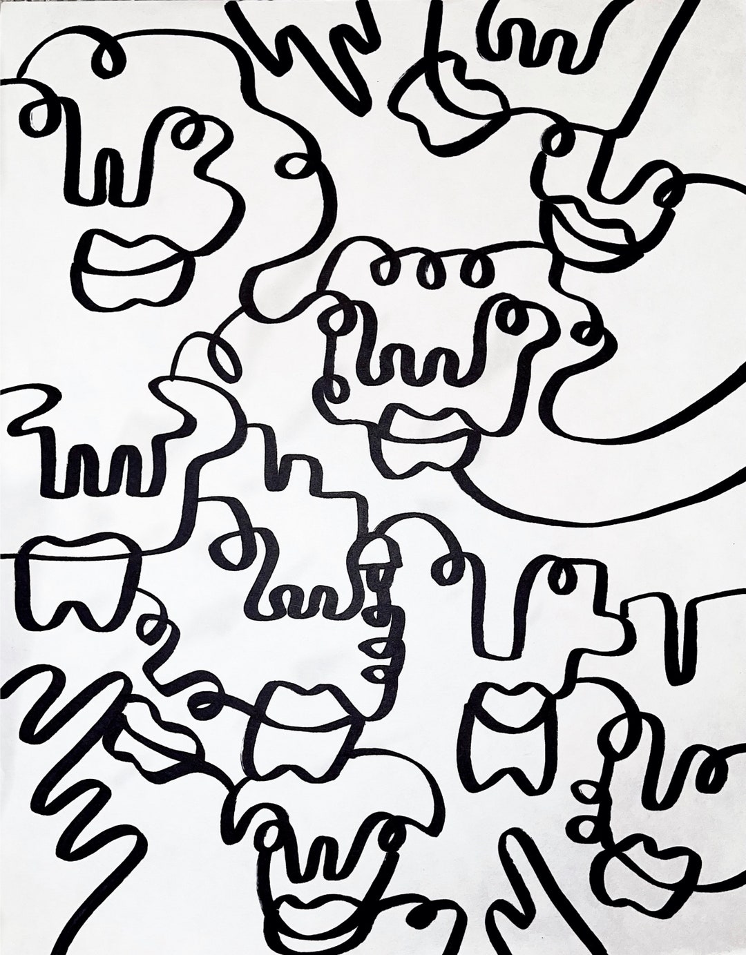 Continuous Line Work Drawing - Etsy