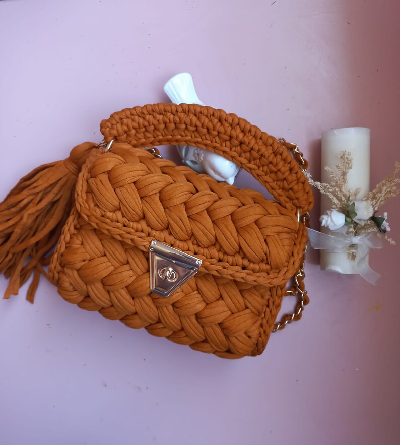 Crochet Bag Capri Luxury Bag Knit Shoulder Bag Handmade - Etsy