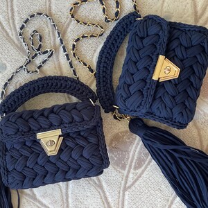 Crochet Bag, Luxury Hand Woven Crossbody Bag,knit Shoulder Capri Luxury ...